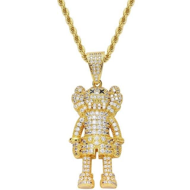 KAWS ICED Pendant w/ Chain – Kids2AdultsTheStore